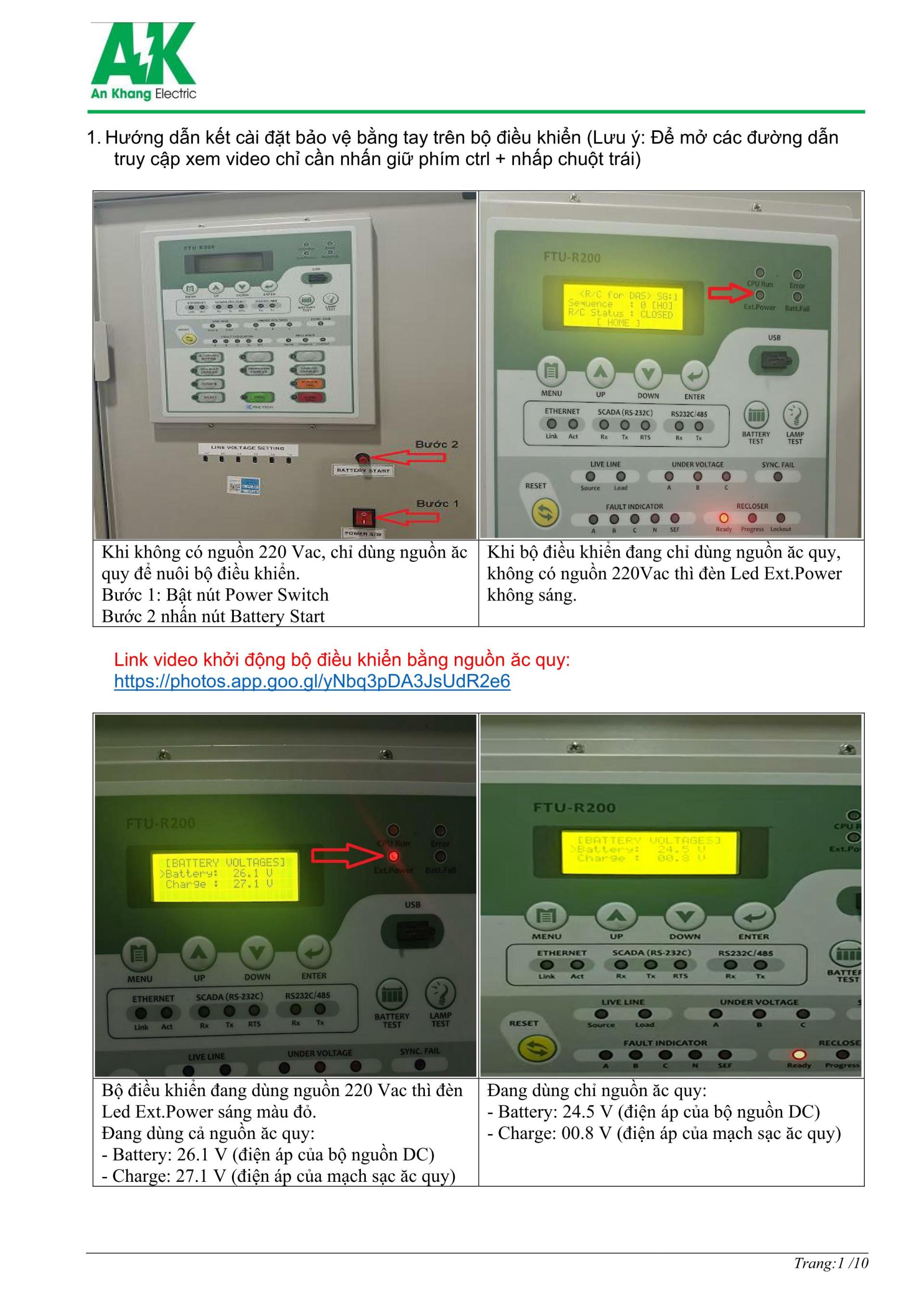 Hướng dẫn bộ Recloser Chardon