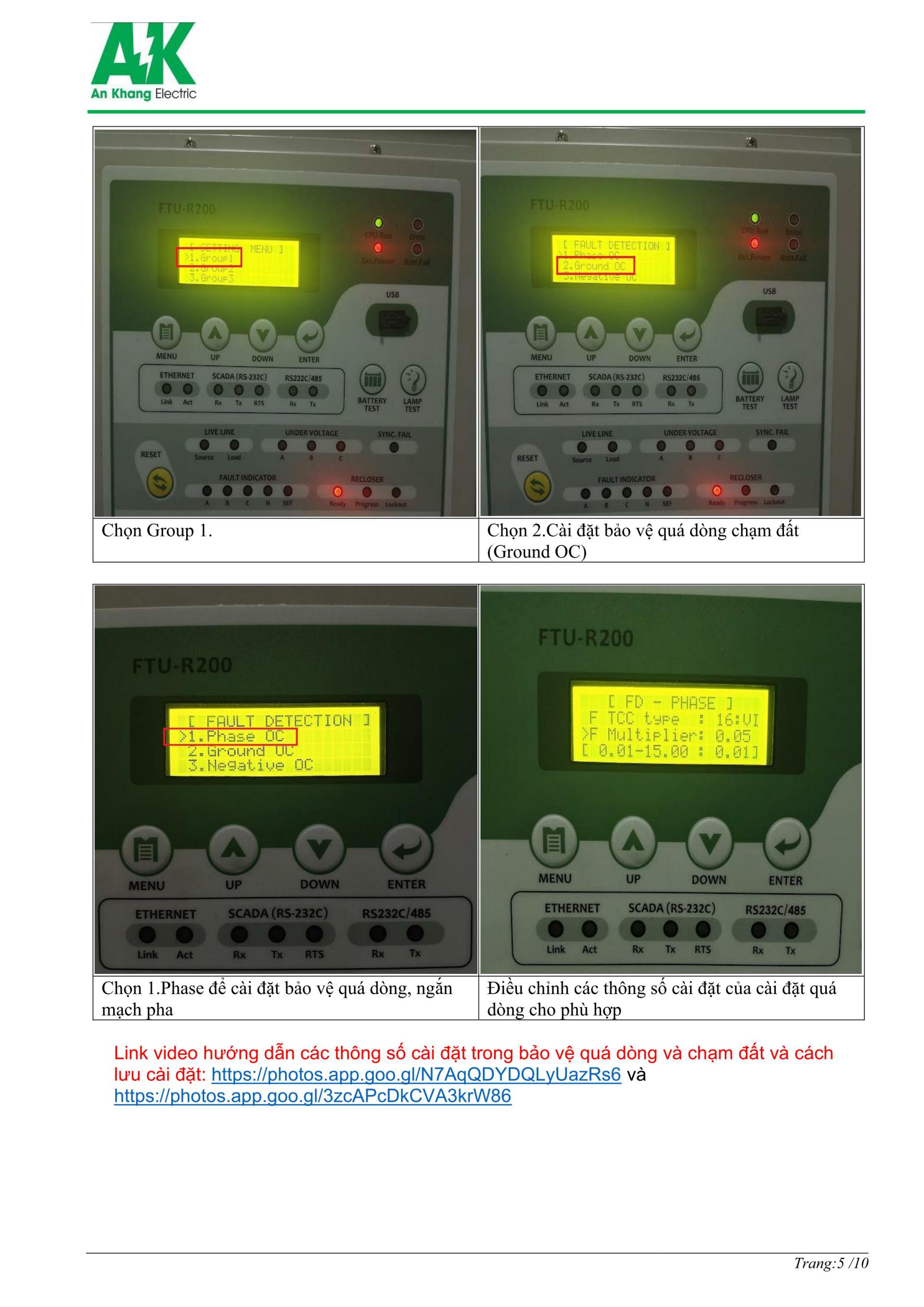 Hướng dẫn bộ Recloser Chardon