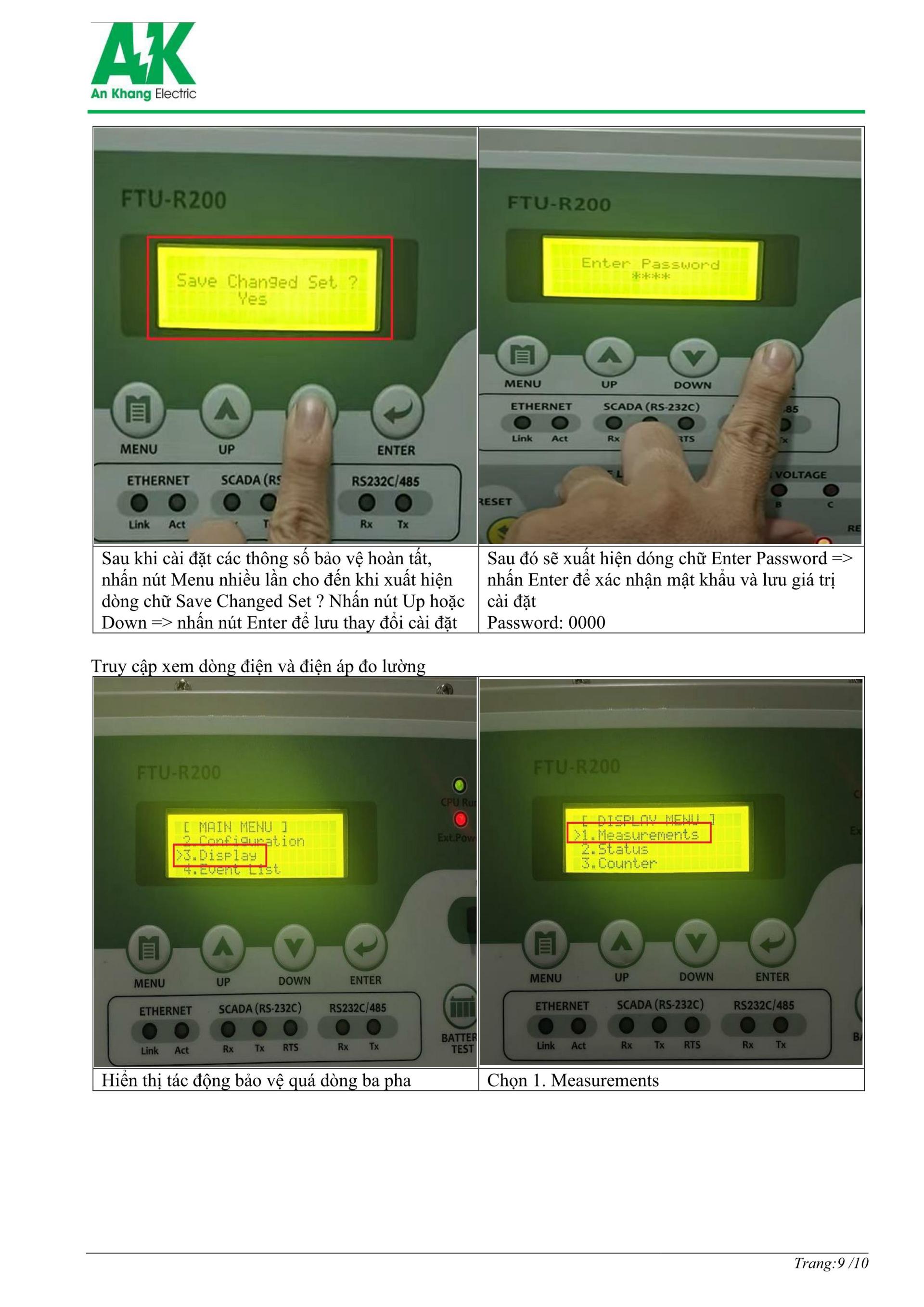 Hướng dẫn bộ Recloser Chardon